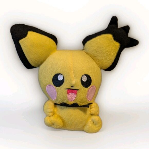 Toys | Banpresto Pokmon Pichu Plush 7 Stuffed Toy Yellow Black Ears ...